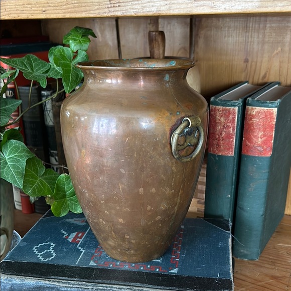 Accents | Vintage Old World Copper Vase With Brass Handles | Poshmark
